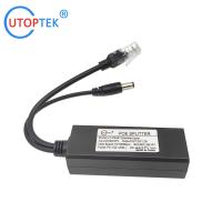 China Factory OEM POE Splitter 48V to 12V/5V DC 2.5mm/ Micro-USB/Type-C IEEE802.3af/at for POE switch and IP Cameras/APs for sale