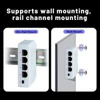 China DIN Rail POE Repeater Extender 1In 3Out 100m POE Input:44~57V/30W, POE Output 25W IEEE802.3AF/AT for sale