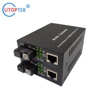 China 10/100/1000Mbps SM Bidi 20km 1310/1490nm Fast Ethernet Fiber media converter for CCTV Network using for sale