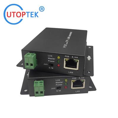 China UT-1EP2W-S/M POE POC EOC IP Ethernet over 2wire extender Converter 500meters for outdoor/indoor/elevator IP camera for sale