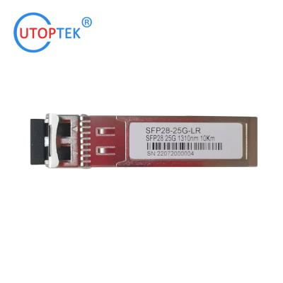 China Cisco Huawei Compatible 25G SFP28 LR 10Km 1310nm fiber Optical Transceiver Module Industrial -40~+85℃ for sale