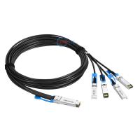 China 100G QSFP28 to 4xSFP28 Passive Direct Attach Copper (DAC) Twinax Cables 0.5m-3m for data center for sale