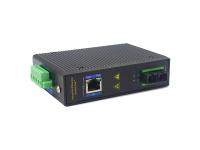 China UT11FP-SC20 unmanaged industrial 1x10/100Base-Tx POE+ 1x100M-Fx SC ethernet switch DIN Rail for sale