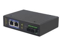 China UT12FP-SC20 unmanaged industrial 2x10/100Base-Tx POE+ 1x100M-Fx SC ethernet switch DIN Rail for sale