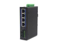 China UT14FP-SC20 unmanaged industrial 4x10/100Base-Tx POE+ 1x100M-Fx SC ethernet switch DIN Rail for sale