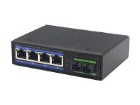 China UT14FP-SC20 unmanaged industrial 4x10/100Base-Tx POE+ 1x100M-Fx SC ethernet switch DIN Rail for sale