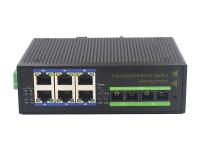 China unmanaged industrial Fiber switch 10/100M 2fiber+6RJ45 ethernet switch for outdoor use for sale