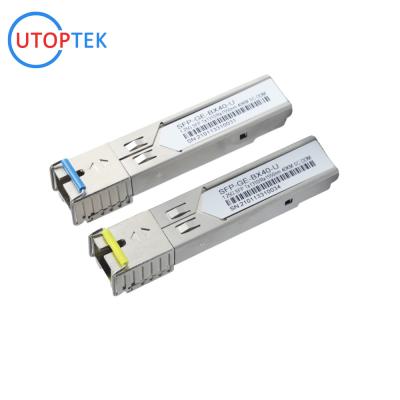 China 155M SFP Single SC 60km 1310/1550nm DDM optical Transceiver Module ZTE/Cisco/Huawei/HPE/Aruba/Mikrotik for sale