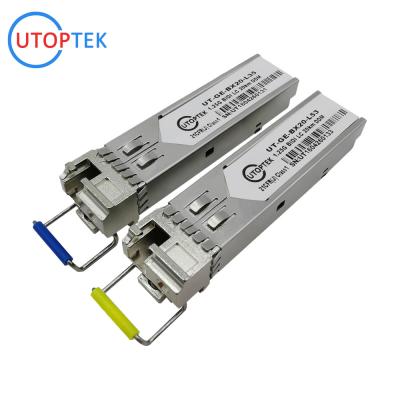 China 1.25G SFP module simplex LC 10km optical transceiver compatible cisco/huawei/HP/Aruba/Ericsson/Mikrotik for sale