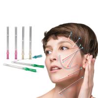 China Light Purple Mono 19G 21G PDO Thread Lift Eyes 38mm 60mm 90mm for sale