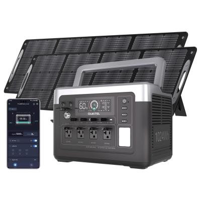 China OUKITEL 1800W Solar Generator Lifepo4 Battery Home Outdoor Emergency Portable Power Station With Wireless Charging for sale
