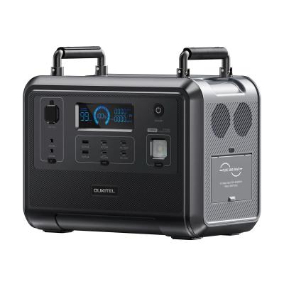 China OUKITEL 110V 220V Powerstation 1200W Outdoor Camping LiFePO4 Battery Portable Solar Generator Power Station for sale