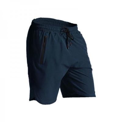 China BSCI Dark Green Men's Gym Shorts 100D Nylon Spandex with Zipper Pockets S-3XL for sale