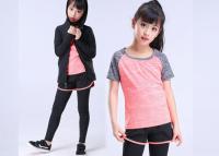 China BSCI Certified Pink Girls Short Sleeve T Shirts 6-12 Years Kids Workout Clothing for sale