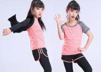 China BSCI Certified Pink Girls Short Sleeve T Shirts 6-12 Years Kids Workout Clothing for sale