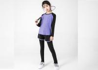 China Customizable Girls Raglan Long Sleeve T Shirts 140-210g Polyester Spandex OEM for sale