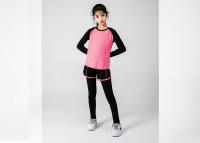 China Customizable Girls Raglan Long Sleeve T Shirts 140-210g Polyester Spandex OEM for sale