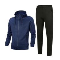 China Richee Men'S Workout Clothing comfy Zip Up Jacket And Sweatpants Set for sale