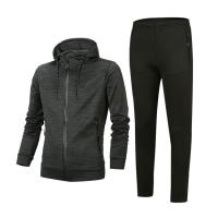 China Richee Men'S Workout Clothing comfy Zip Up Jacket And Sweatpants Set for sale