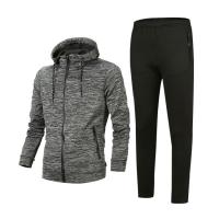 China Richee Men'S Workout Clothing comfy Zip Up Jacket And Sweatpants Set for sale
