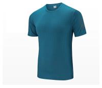 China Laser Perforated 97%Polyester Men'S Athletic Clothing Round Neck Collar Shirt for sale