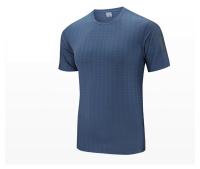 China Laser Perforated 97%Polyester Men'S Athletic Clothing Round Neck Collar Shirt for sale