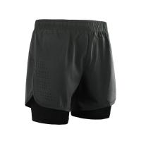 China Quick Dry Wear Resistance Men's Athletic Running Shorts with Lining Black S-3XL for sale