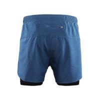 China Quick Dry Wear Resistance Men's Athletic Running Shorts with Lining Black S-3XL for sale