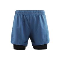 China Quick Dry Wear Resistance Men's Athletic Running Shorts with Lining Black S-3XL for sale