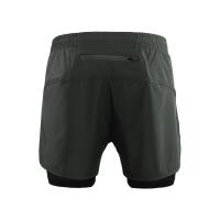 China Quick Dry Wear Resistance Men's Athletic Running Shorts with Lining Black S-3XL for sale