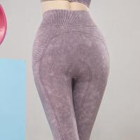 China Jacquard Artwork Seamless Yoga Leggings 260g Women High Waist Gym Tights Black Nylon Spandex for sale