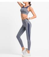 China Women 7/8 Fitness Leggings with Side Mesh Polyester Spandex 280g OEM Custom for sale