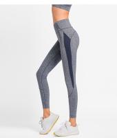China Women 7/8 Fitness Leggings with Side Mesh Polyester Spandex 280g OEM Custom for sale