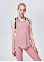 China OEM ODM Quick Dry Women T Back Tank Top Ladies Workout Tank Tops 180g Polyester Spandex for sale