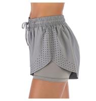 China Richee Laser Cut Women 2 in 1 Athletic Shorts Running Trousers Polyester 100D XS-5XL for sale