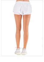 China OEM ODM White Women Running Shorts with Inner Lining 100D Polyester XS-5XL for sale