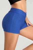 China Custom OEM Sexy Jacquard Women's Running Shorts Cross Waist Booty Shorts Polyester Spandex XS-5XL for sale