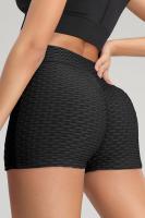 China Custom OEM Sexy Jacquard Women's Running Shorts Cross Waist Booty Shorts Polyester Spandex XS-5XL for sale