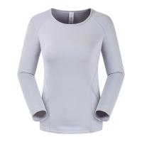 China Customizable Flatlock Stitching Women's Sports Hoodie Round Neck Sweat Shirt 210g for sale