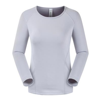China Customizable Flatlock Stitching Women's Sports Hoodie Round Neck Sweat Shirt 210g for sale