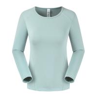 China Customizable Flatlock Stitching Women's Sports Hoodie Round Neck Sweat Shirt 210g for sale