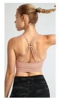 China Custom OEM Women Sports Bra Binding Straps Back Polyester Spandex 220g XS-5XL for sale