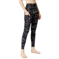 China High Waist Camo Printed 7/8 Yoga Leggings for Women Polyester Spandex 280g for sale