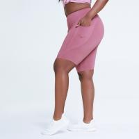 China Flatlock Stitching Womens High Waisted Cycling Shorts for sale