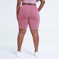 China Flatlock Stitching Womens High Waisted Cycling Shorts for sale