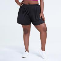 China Women Plus Size Elastic Band Running Shorts with Drawstring XS-5XL 280g Polyester Spandex for sale