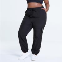 China Richee Plus Size Sports Pants Womens Black Running Pants With Pockets for sale