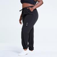 China Richee Plus Size Sports Pants Womens Black Running Pants With Pockets for sale
