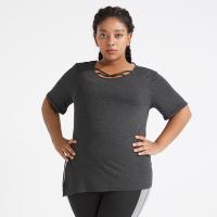 China BSCI Certified Plus Size Women Yoga Wear Dry Fit Dark Grey Sports T Shirt XS-5XL for sale