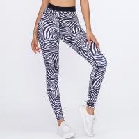 China Custom Leopard Print Yoga Leggings Women Elastic Waistband Workout Pants 280g Polyester Spandex for sale